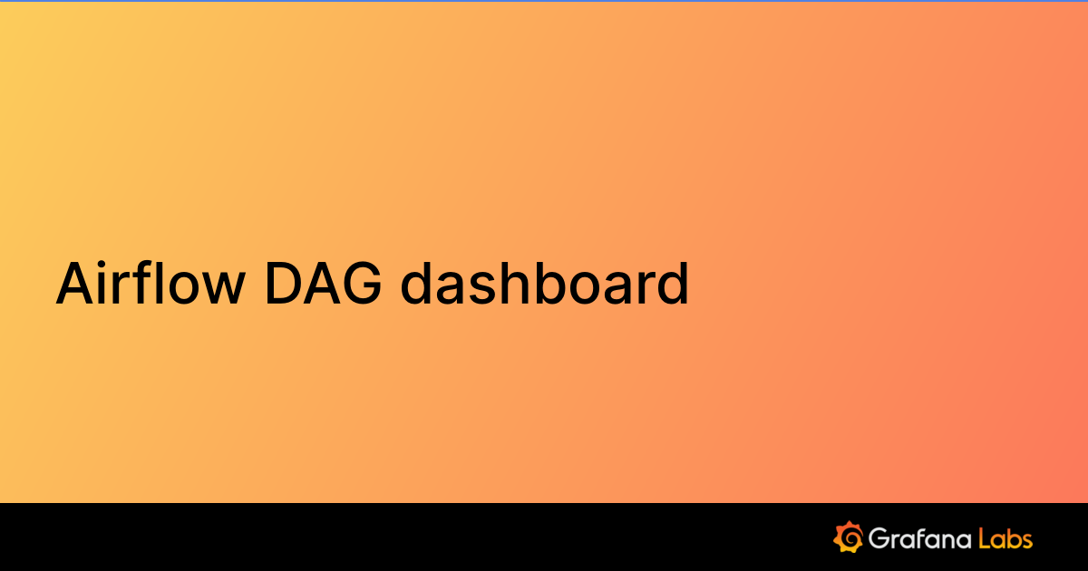 Airflow DAG dashboard | Grafana Labs